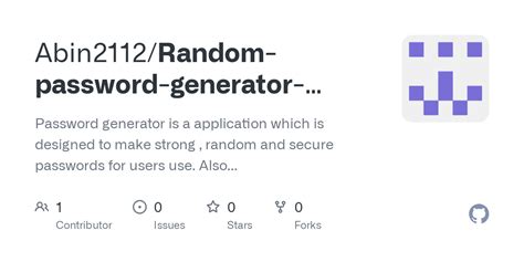 Github Abin2112random Password Generator Using Gui Tkinter Password