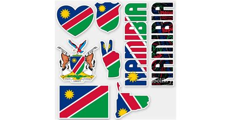 Amazing Namibia Shapes National Symbols Sticker Zazzle