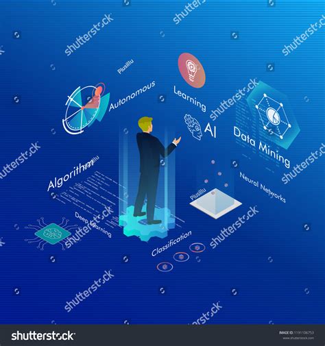 Machine Learning Ai Data Mining Algorithm Stock Vector Royalty Free
