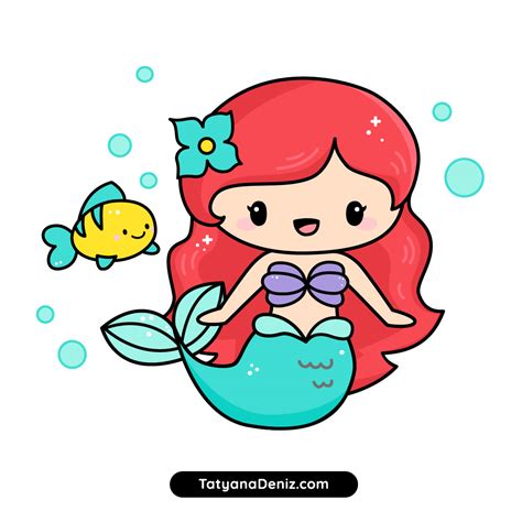 How To Draw The Little Mermaid