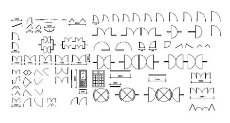 2d Cad Drawing Of Door Symbol Auto Cad Software Cadbull