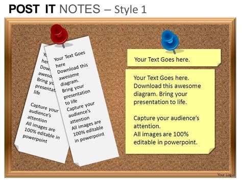 post it notes style 1 powerpoint presentation slides powerpoint design template sample