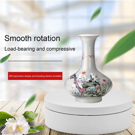 Rotating Display Stand Electric 360 Degree Rotation Motorized Turntable Holder USB Charger