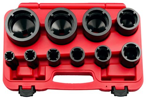 No1961 A 10 Piece 4 Pin Lock Nut Sockets Inner Teeth