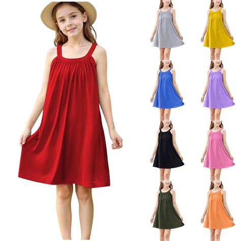 Ashirexll Teen Summer Dresses Girls Summer Dress 4 15y Girls Cute