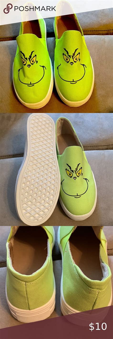 Ladies grinch shoes.