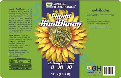 Liquid Koolbloom General Hydroponics