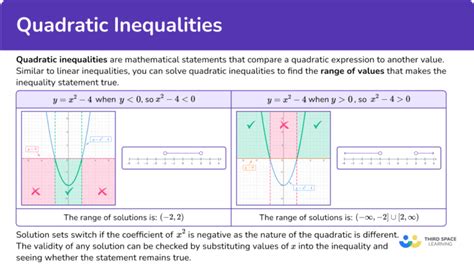 Quadratic Inequalities Math Steps Examples And Questions