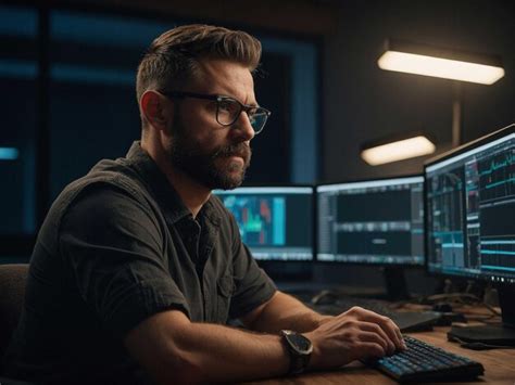 Uxui Designer Leaning Forward With Elbows On Knees And0 Premium Ai