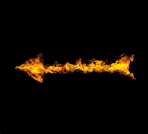 Premium Photo Fire Arrow Flame Heat Black Background