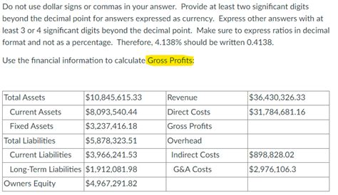 Solved Do Not Use Dollar Signs Or Commas In Your Answer