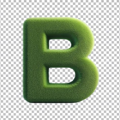 Premium Psd Letter B Of Alphabet Made Of Green Grass