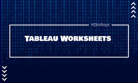 Tableau Worksheets Create Duplicaate Rename H2k Infosys Blog