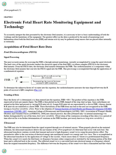 1 Maternal Fetal Physiology Of Fetal Heart Rate Patterns Pdf