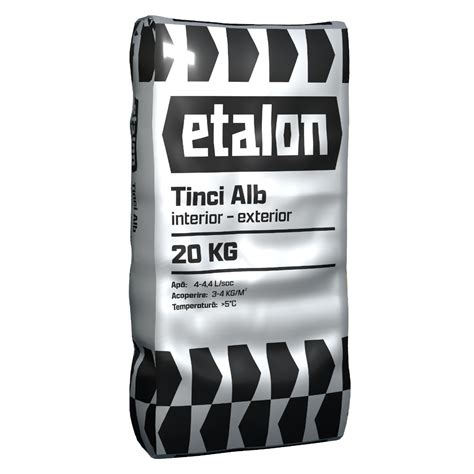 Mortar Tinci Pentru Tencuieli Etalon Interior Exterior Alb 20 Kg