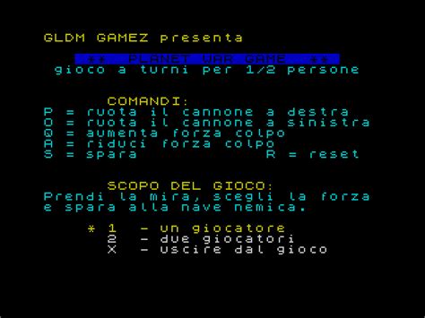 ZX Spectrum Planet War By GLDM Games