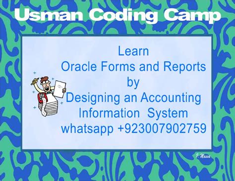Usman Hameed On Linkedin Learn Oracle Forms And Reports By Designing An Accounting Information