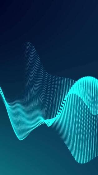 Blue Abstract Loopable Blue Cg Motion Waving Dots Texture With Glowing Defocused Particles