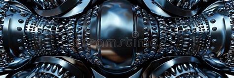 Abstract Metallic Structure A 3d Of An Abstract Metallic Structure With Intricate Details Stock