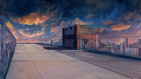 Anime Building At Dusk 4k Ultra Hd Wallpaper By Axle