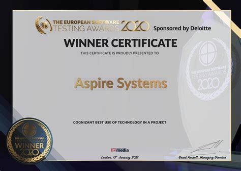 Aspire Systems On Linkedin Europeansoftwaretestingawards Testing