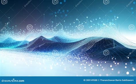 Ai Generative Abstract Motion Particle Wallpaper Technology Background Futuristic Stock