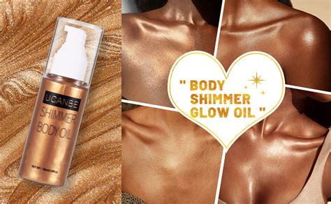Ucanbe Body Shimmer Oil 100ml Moisturizing Glitter Oil