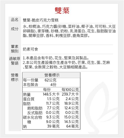 雙葉 脆皮巧克力雪糕 雙葉食品股份有限公司