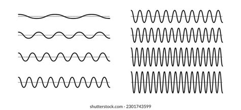 Sinusoid Signals Set Black Curve Sound Stock Vector Royalty Free 2303043571 Shutterstock