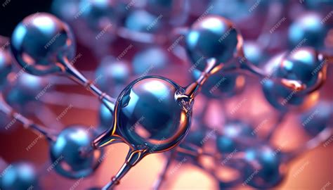 Fondo Científico Con Molécula O átomo Molécula Conjunto Jojoba Nano 3d
