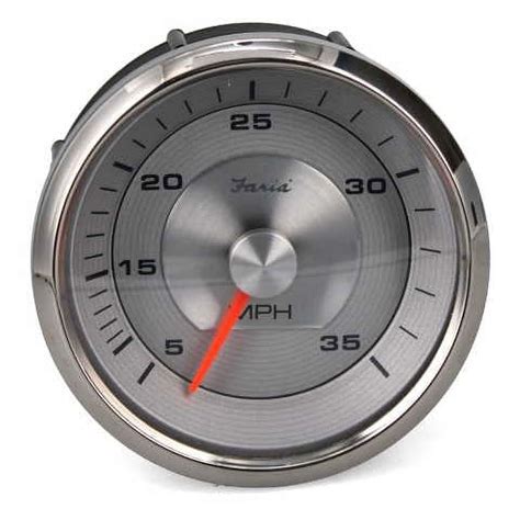 Faria Boat Speedometer Gauge Sek641a 3 12 Inch Silver