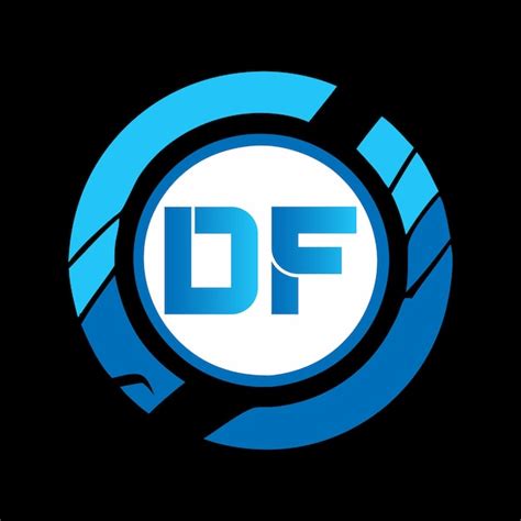 Premium Vector Df Letter Logo Design With A Circle Shape Df Circle