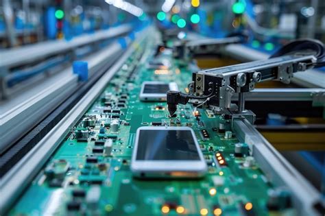 Premium Photo Modern Smartphone Assembly Line In Hightech Electronics