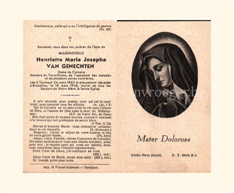 Turnhout Van Vroeger Familie Van Genechten