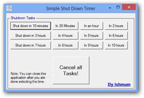 Simple Shut Down Timer Download Softpedia