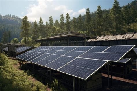 Premium Ai Image Solar Panels Providing Power To The Base