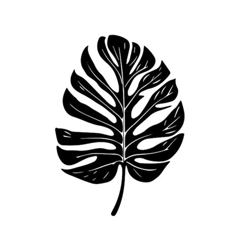 Premium Vector Compound Leaf Black And White Vector Template Set For