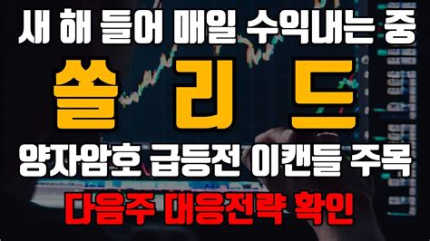 쏠리드 국내외에서 점유율이 증가하고 있는 양자암호 관련주 월요일부터 진입합니다 쏠리드 쏠리드주가 쏠리드주가전망 양자암호관련주 Youtube