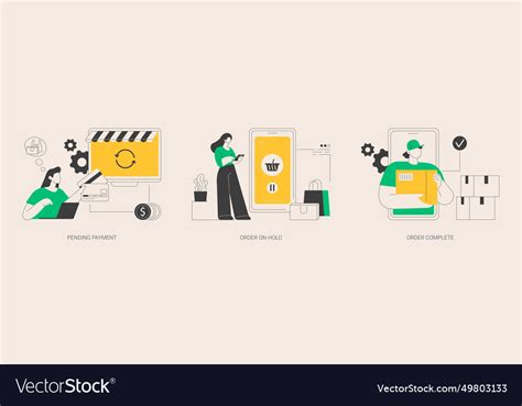 E Commerce Purchase Processing Abstract Concept Vector Image