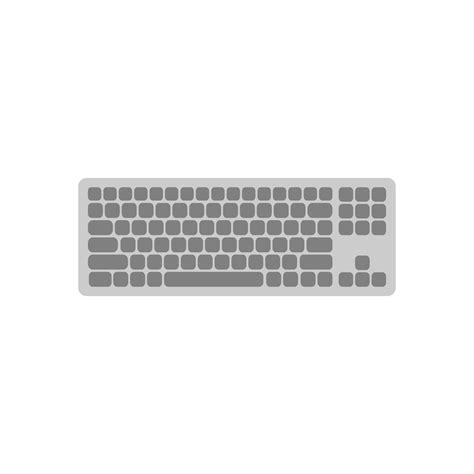 Wireless Keyboard Top View Vector Illustration Isolated On White Background 16891381 Vector Art