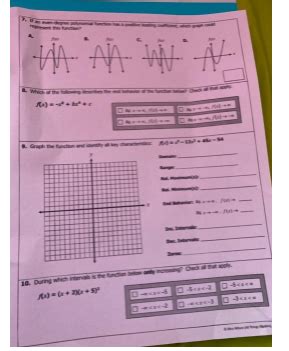 Solved If An Even Degree Polynomial Function Has A Positive Leading Answer