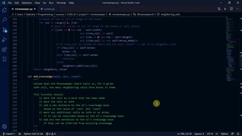 Project 1b Minesweeperpy Cs50 Ai Youtube
