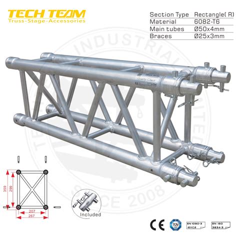 Hot Saled36 R Rectangular Truss Aluminum Tube Truss Round Pipe Truss