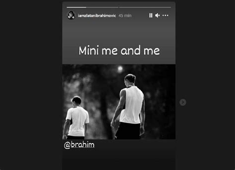 Photo Ibrahimovic Shares Image Of Him And Brahim Diaz “mini Me And Me”