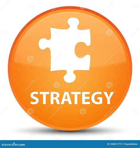 Strategy Puzzle Icon Special Orange Round Button Stock Illustration Illustration Of Round