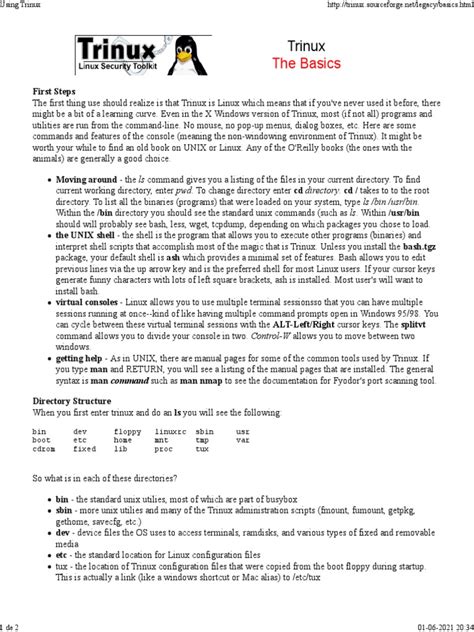 Using Trinux Pdf Shell Computing Command Line Interface