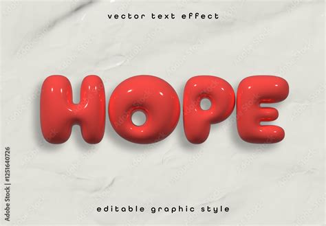 red 3d text bold font inflated text effect stock template adobe stock