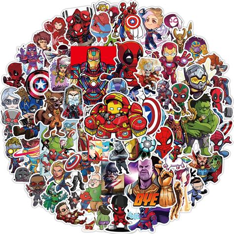 103065pcs 디즈니 마블 만화 애니메이션 귀여운 슈퍼 영웅 방수 스티커 스파이더 맨 데칼 자동차 스케이트 보드 노트북 멋진 스티커 Aliexpress