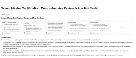 Professional Scrum Master Certification Psm I Review And Practice Tests