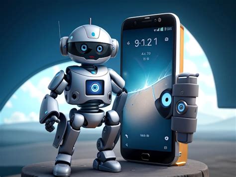 premium ai image smart phone robot and technology